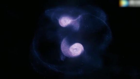 两个星系的碰撞会导致恒星移位,或者撞向另一恒星!