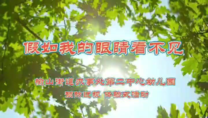 榆山二园的孩子通过游戏用心感受,懂得合理用眼,远离不良习惯。#山东...
