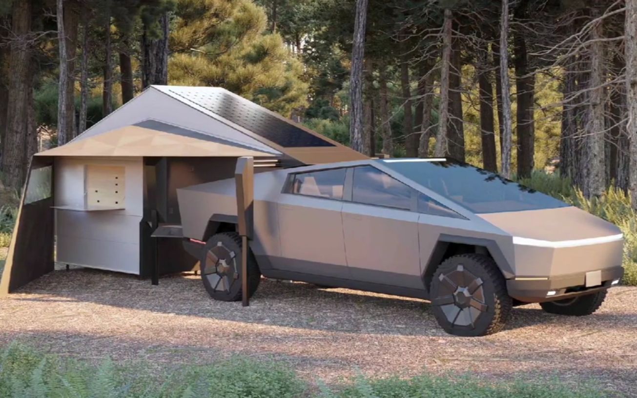 特斯拉皮卡房车套件,展开秒变小别墅,什么都全