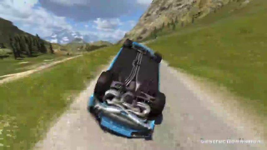 车祸模拟器:汽车失控导致的撞击集锦9