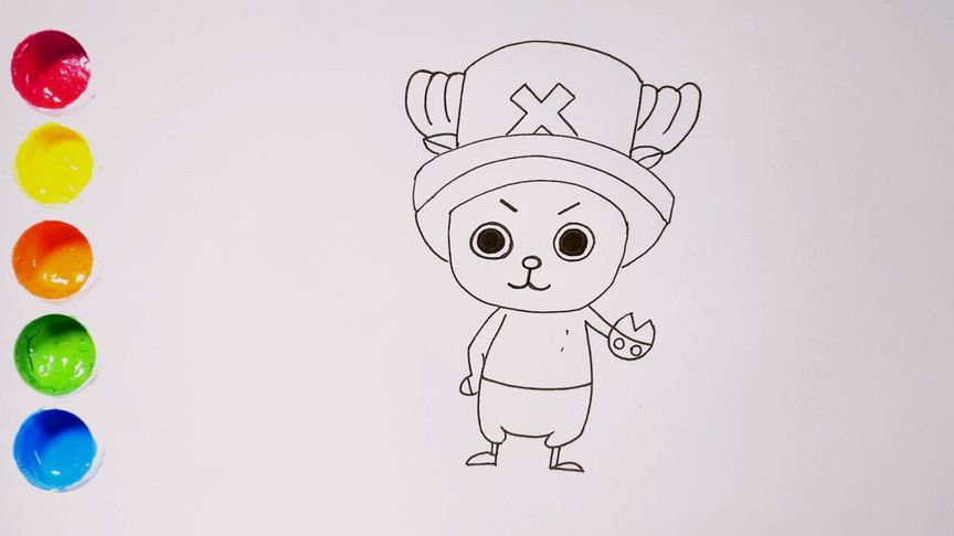 【彩虹简笔画】教你画乔巴卡通形象简笔画,画画可以很简单!
