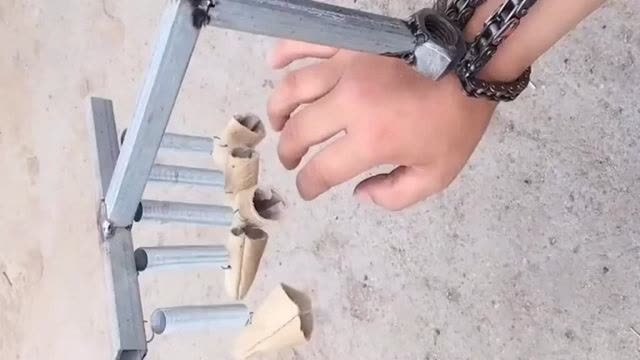 小伙自制手指灵活训练器,锻炼手力握力很实用,真是人才