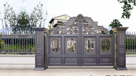 保宁铝艺电动平移门实地安装展示