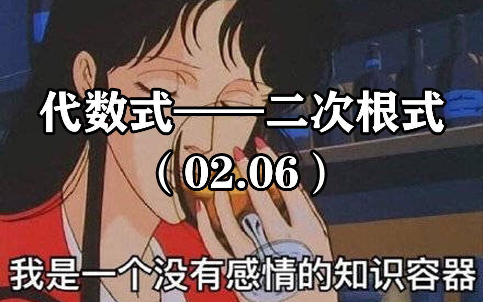 代数式——二次根式(02.06)