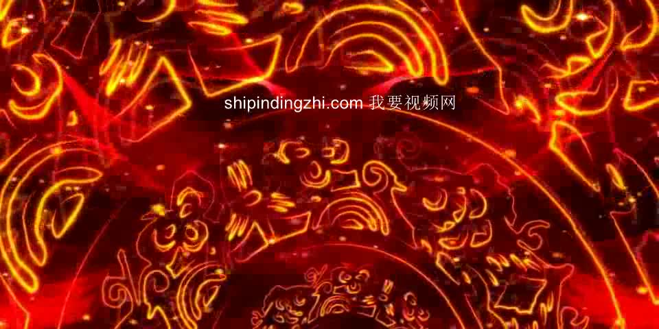 7开门大吉 春节喜庆年会大型晚会表演LED背景视频我要视频网