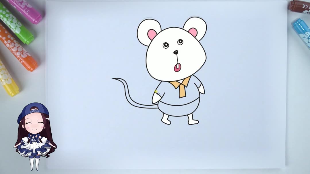 凯丽姐姐教你简笔画:小老鼠