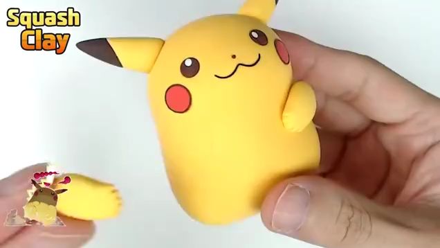 韩国黏土达人Squash Clay捏的萌神皮卡丘! 手太巧了。