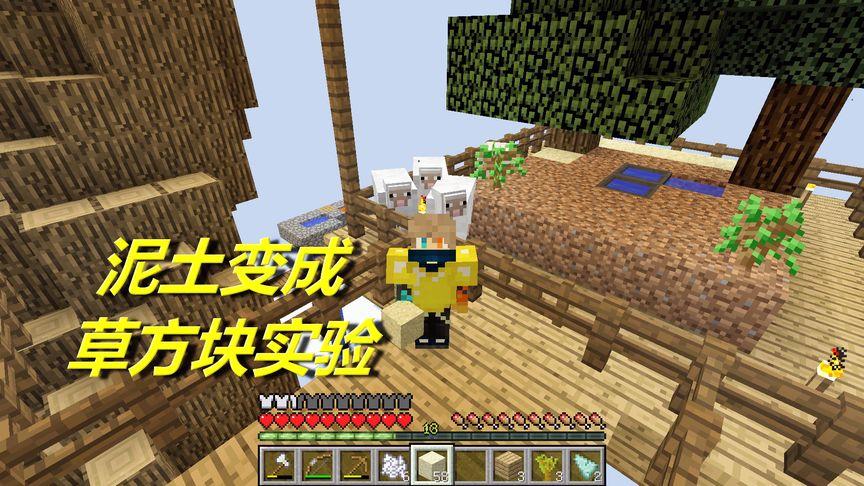 火焰解说 我的世界 3809 泥土变成草方块实验