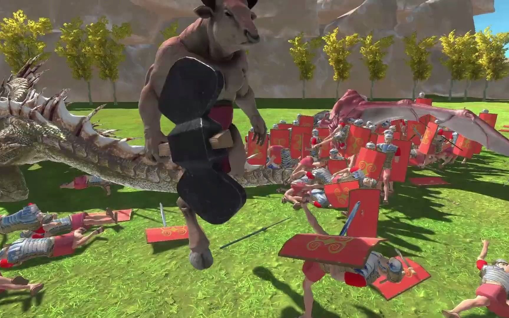 士兵PK恐龙 艺高人胆大=动物起义战斗模拟器