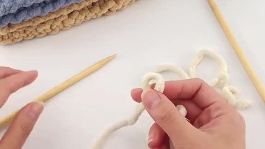 小熊围巾的织法,炒鸡基础哦