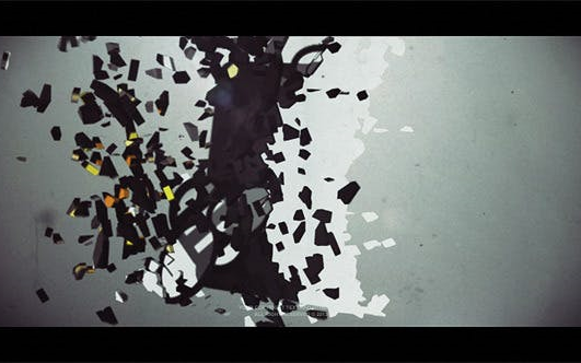 AE模板-碎片汇聚形状特效的动态LOGO片头模板动态徽标视频动态...