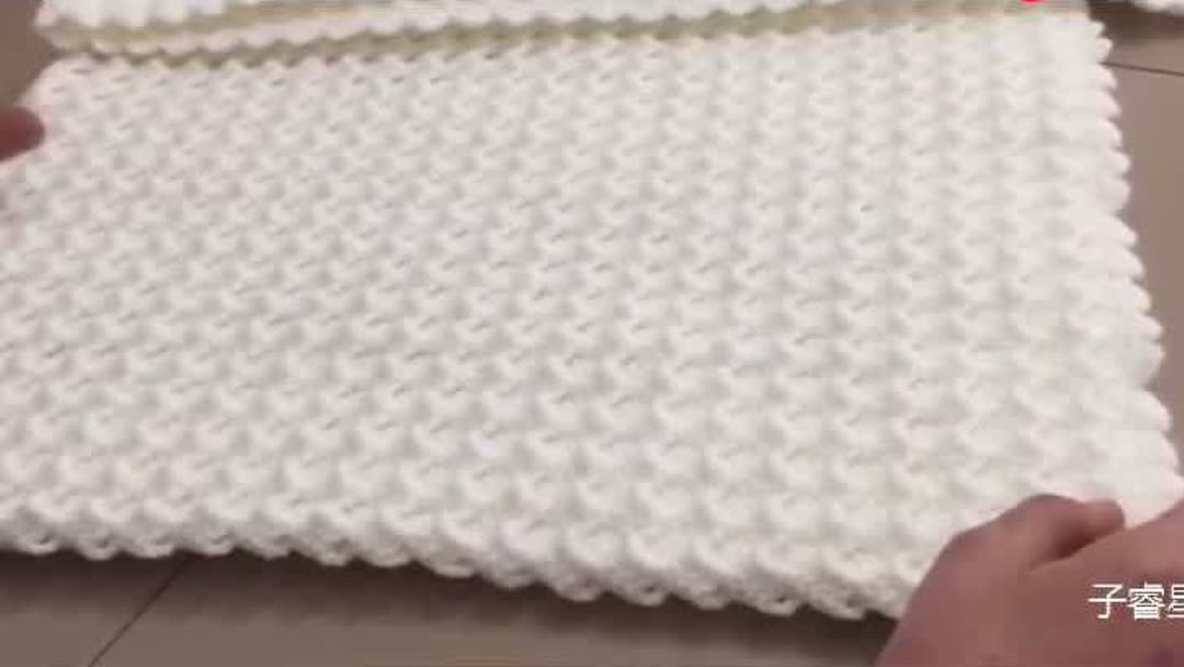 手工编织毛线毯子教程:独特大气的婴幼儿毛毯钩针编织,太舒服了
