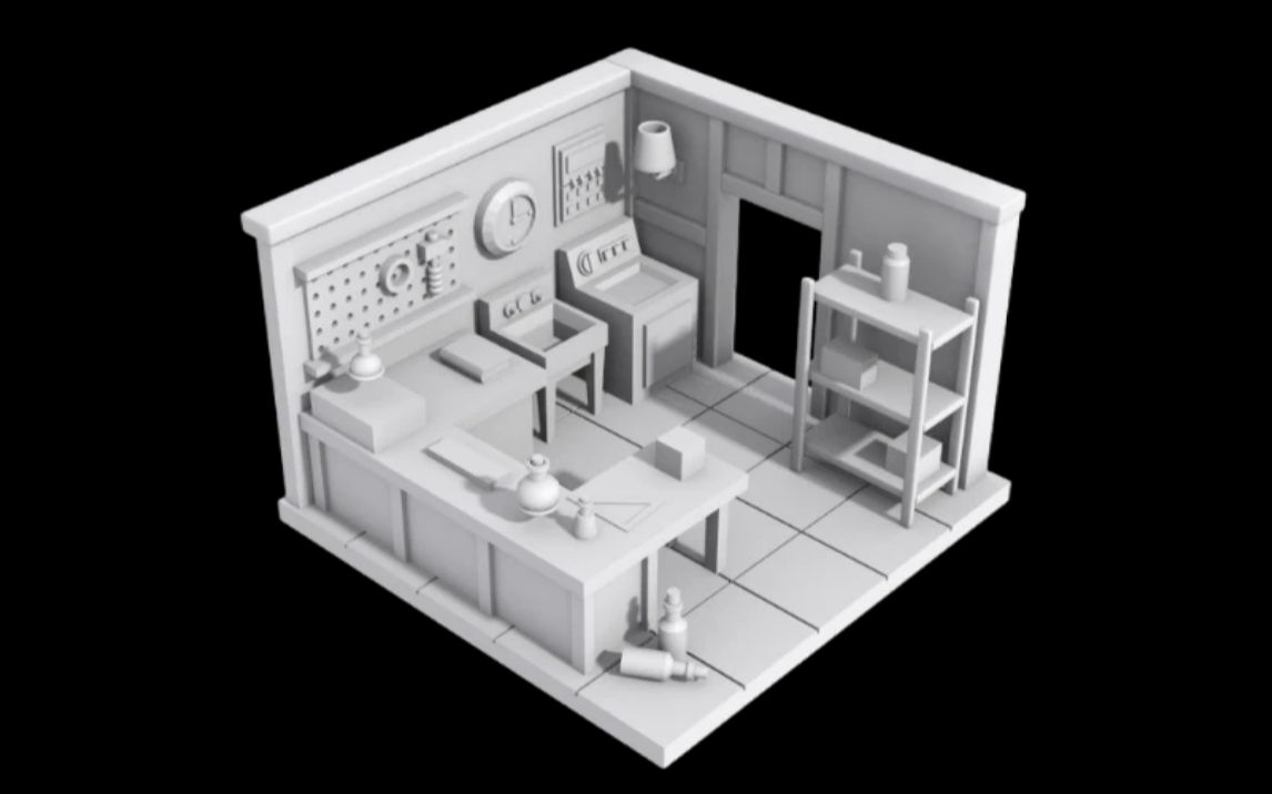 【3Dmax】卡通场景建模 3Dmax新手入门场景模型制作教程!