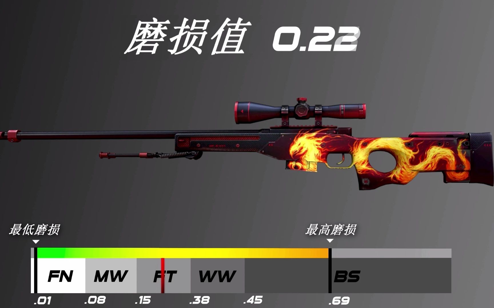【CSGO】AWP | 野火 全磨损检视