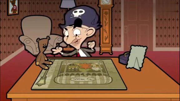 憨豆动画版:憨豆费了半天劲找宝藏,原来就是为了一块拼图