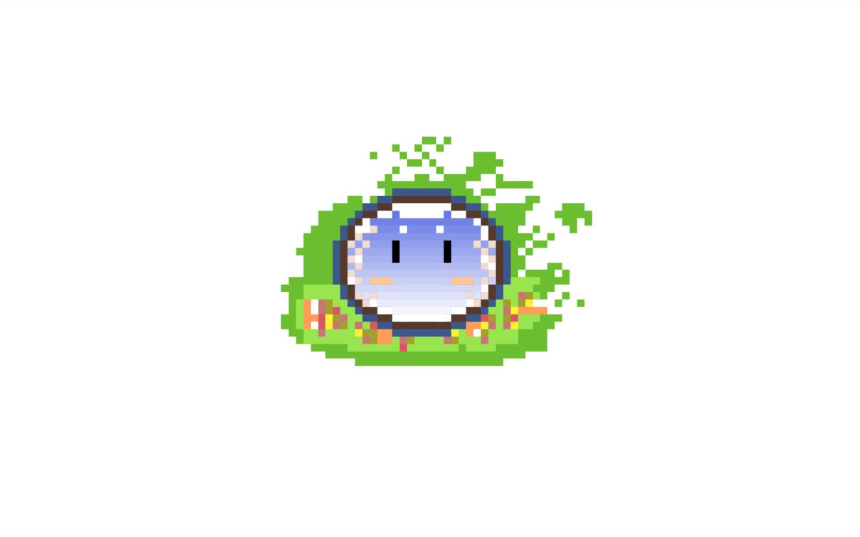 【像素画】萌新尝试画一只史莱姆。