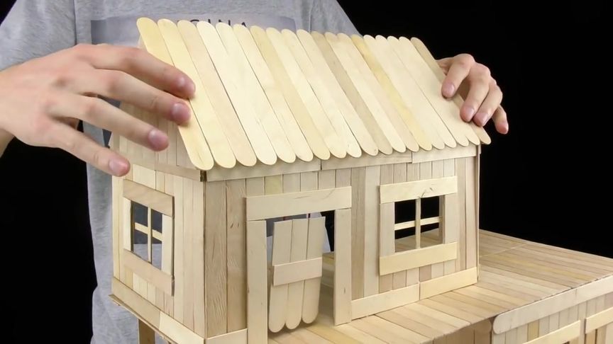 教你如何用冰糕棒为仓鼠制作一个漂亮的小别墅