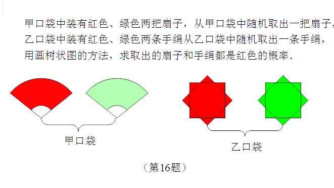 2019年中考真题:用画树状图的方法,求概率的问题