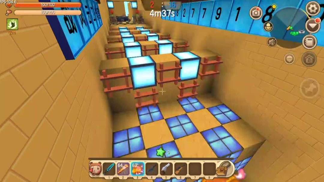 半仙迷你世界:野人来了,半仙和三个小伙伴大战野人太厉害了!