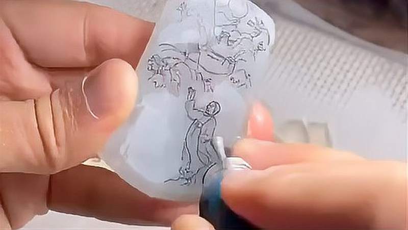 翡翠雕刻过程欣赏(十五)