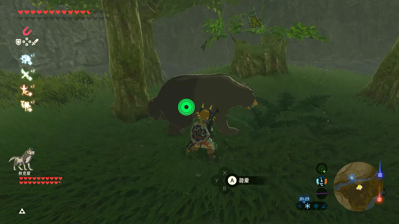#塞尔达传说荒野之息#林克狼大战黑熊,狼