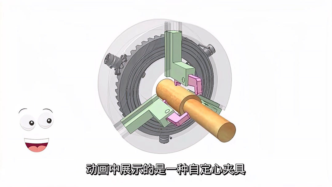 一种自定心夹具的设计思路动画展示