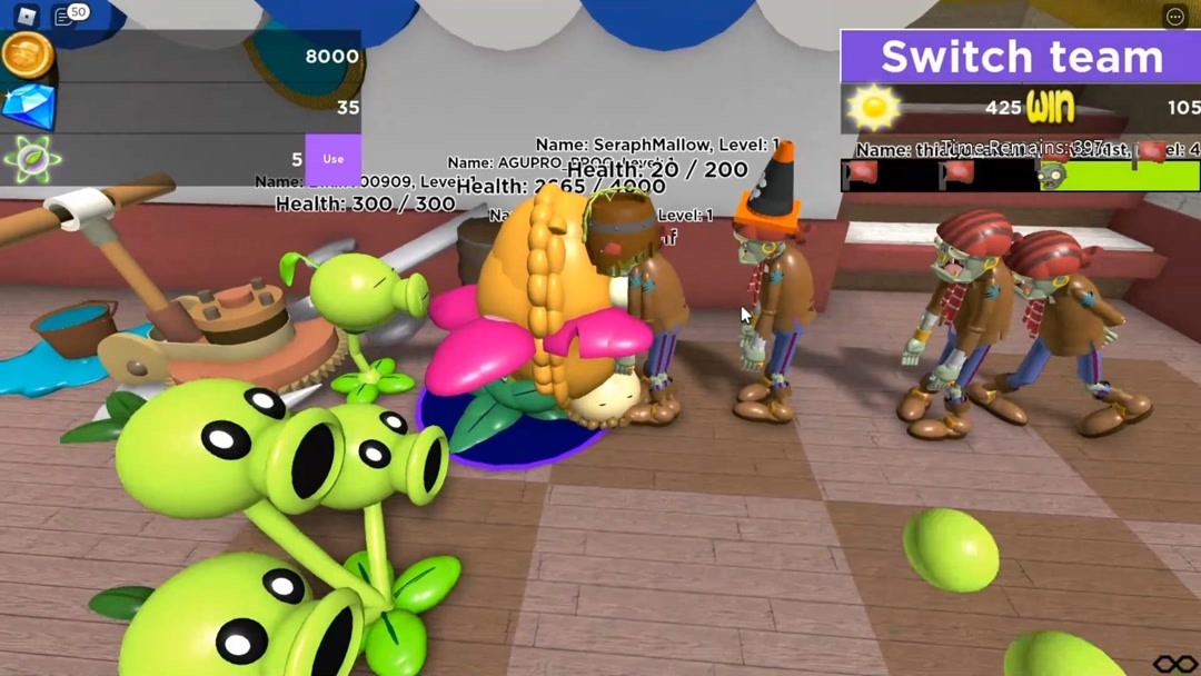 ROBLOX植物大战僵尸模拟器 场面太复杂我一人太难