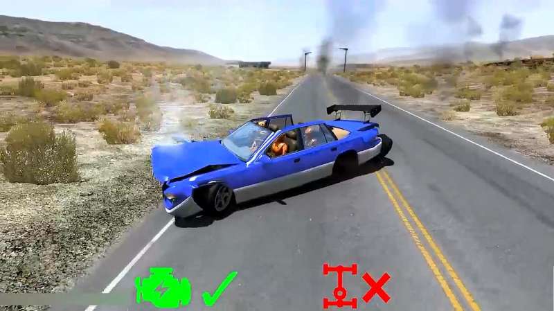 汽车高速行驶 经受猛烈撞击发动机还能点火 拟真车祸模拟