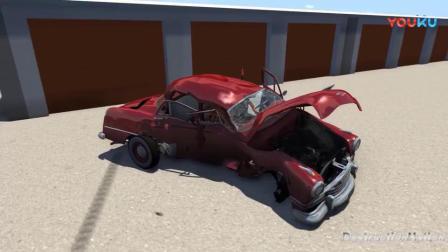 BeamNG模拟汽车十字路口碰撞车祸