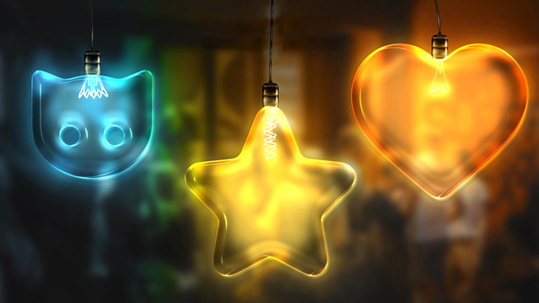 发光灯泡霓虹灯英文字母特效图片制作PS动作教程