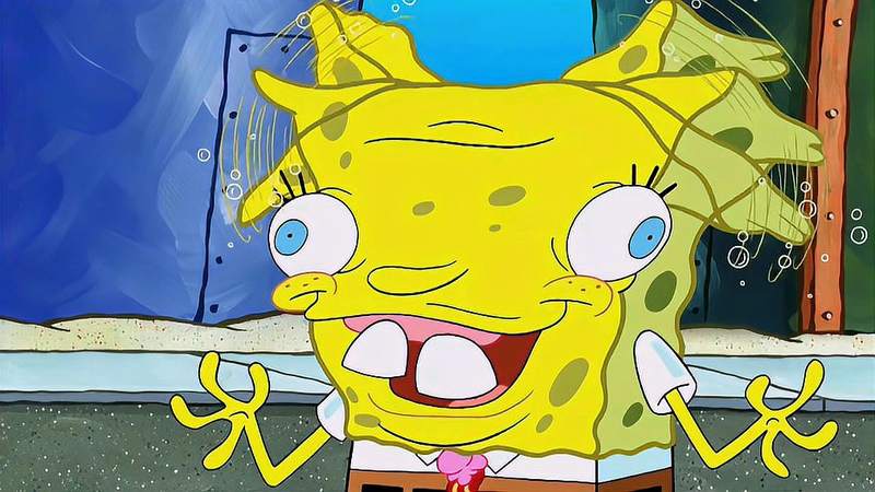 海绵宝宝变得比派大星还要呆