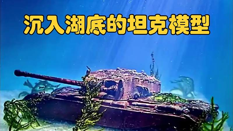 沉入湖底的坦克模型,栩栩如生,太精致了!