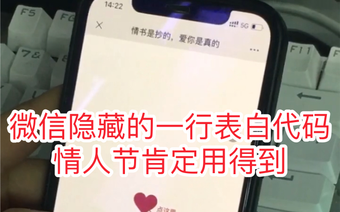 微信隐藏的一行表白代码,情人节肯定用得到