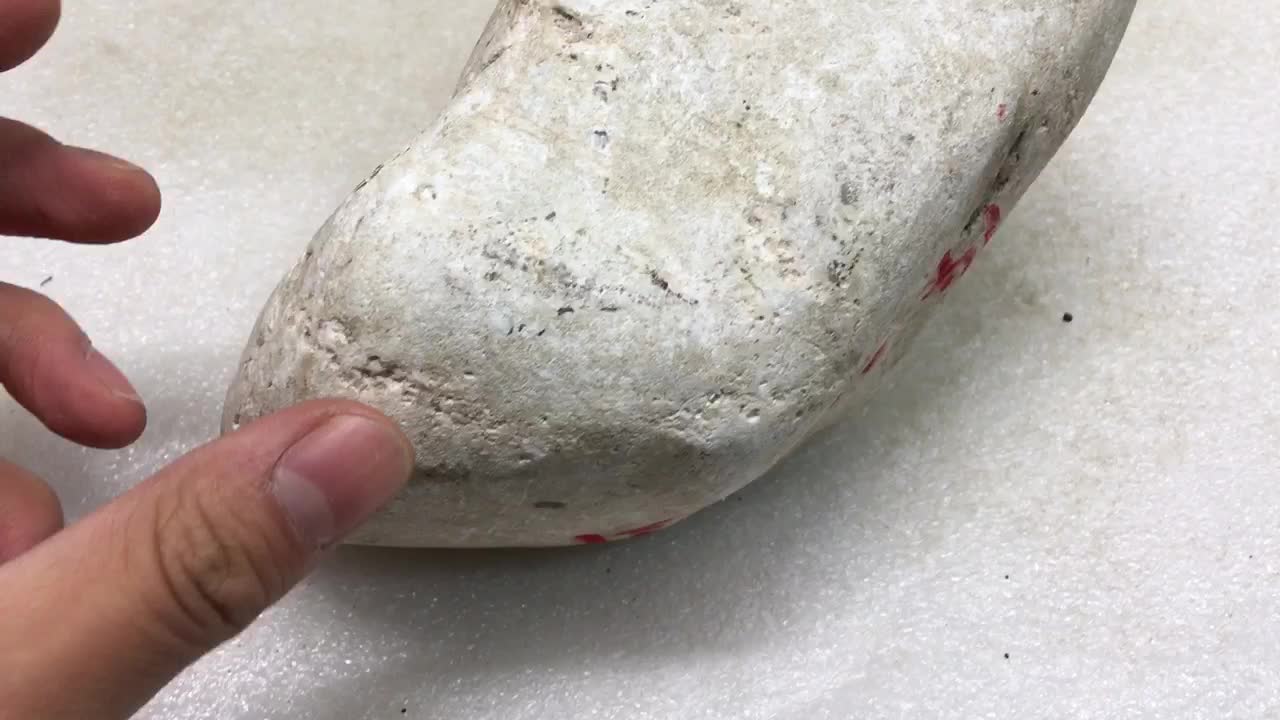 赌石现场,老坑种木那石灰皮冰种翡翠原石