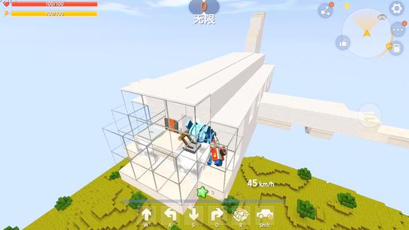 迷你世界:疾风飞机场,作者利用空气方块成功圆了半仙的飞天梦