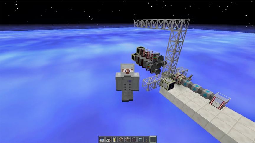 我的世界 Minecraft 高级火箭教程11 无人飞船 收集卸载星球气体