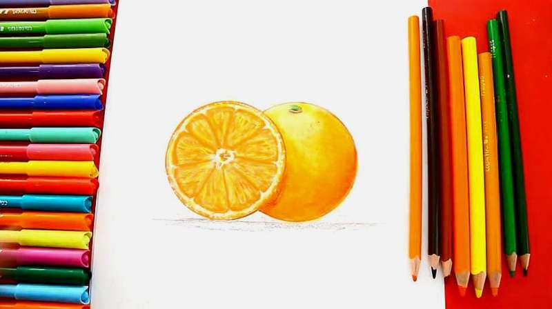 儿童早教绘画视频教程,教孩子们绘制橙子