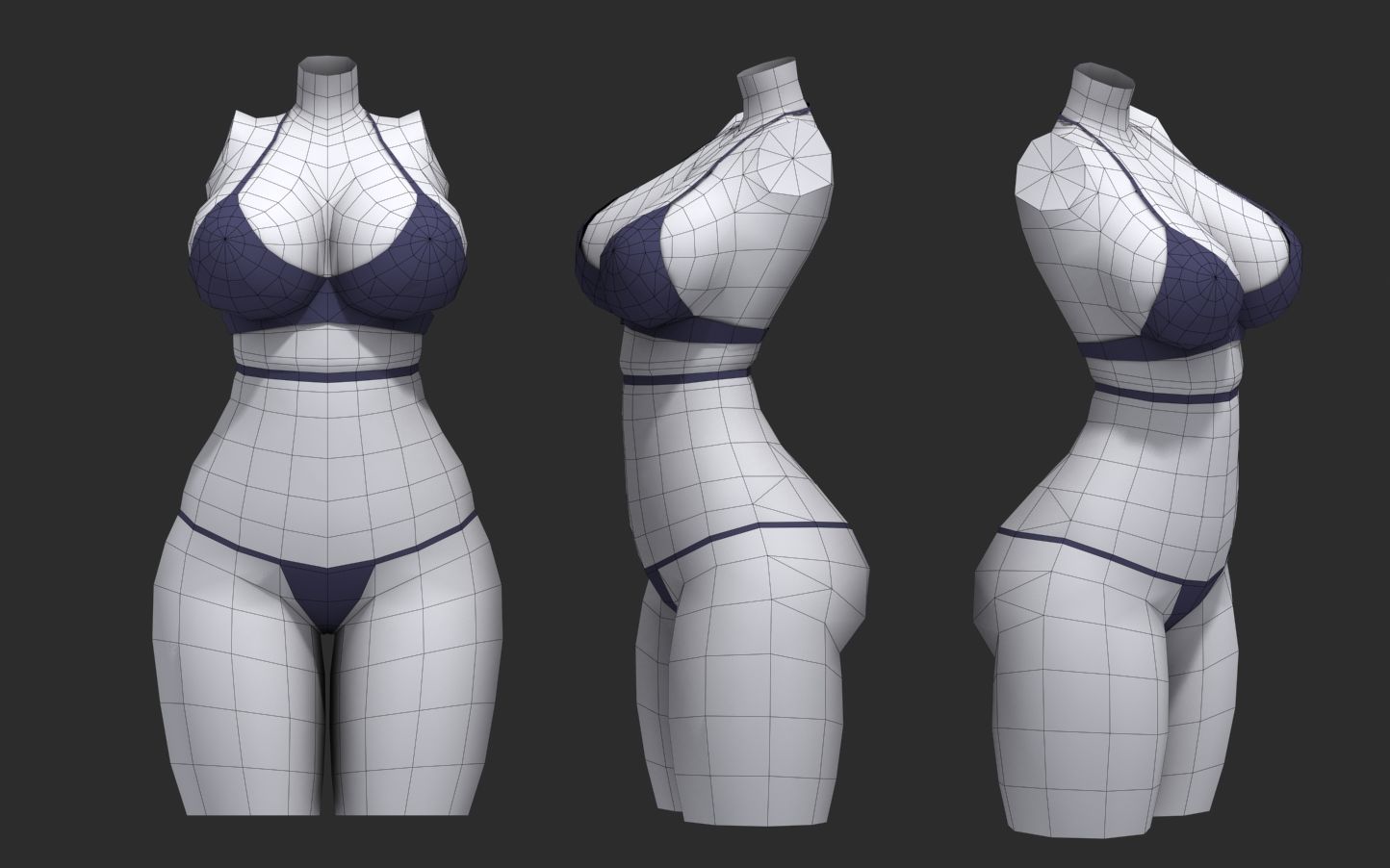 ...人物建模】从拉box开始完整女性人体建模,3dmax人物角色建模教程