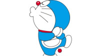 哆啦A梦正在做着拍手舞,他很会跳舞