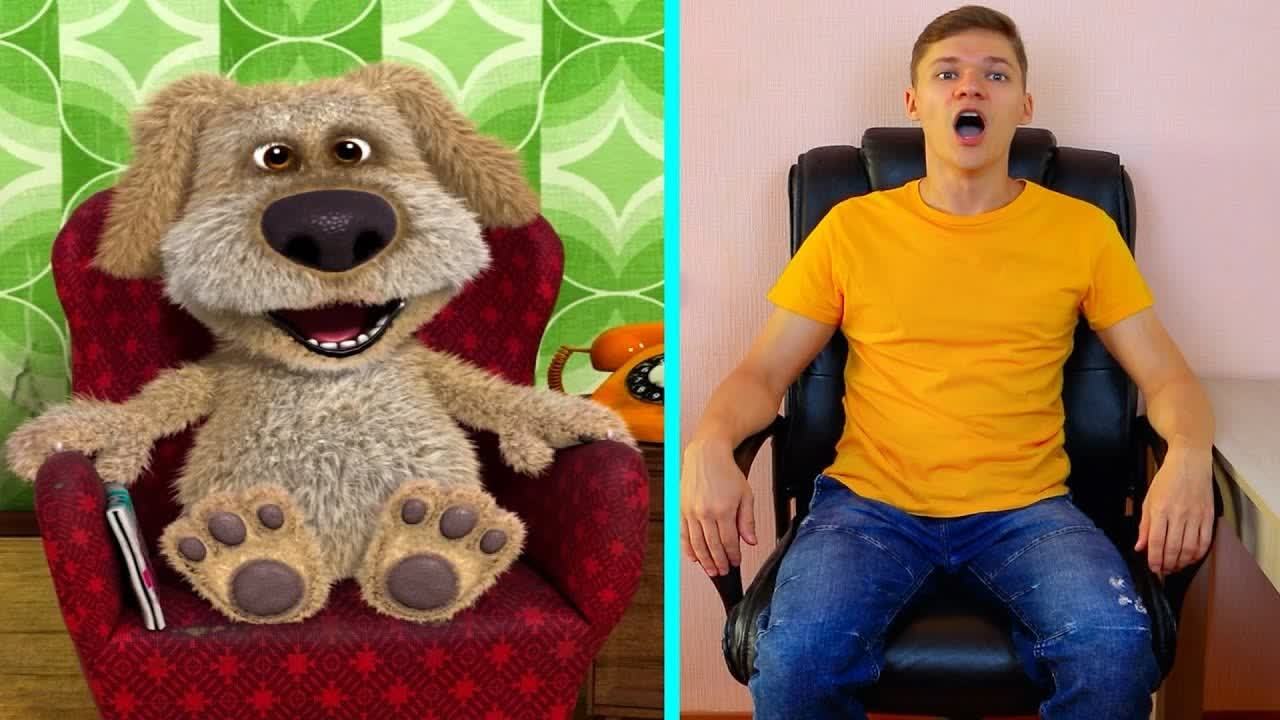 搞笑模仿秀:男孩和会说话的本在谈论事情!