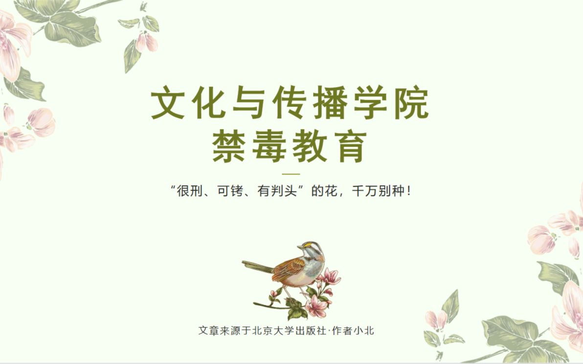 文化与传播学院-禁毒教育主题班会