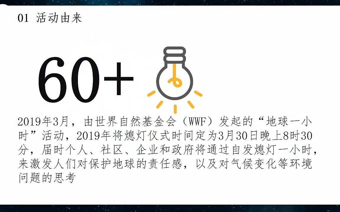 地球一小时PPT素材