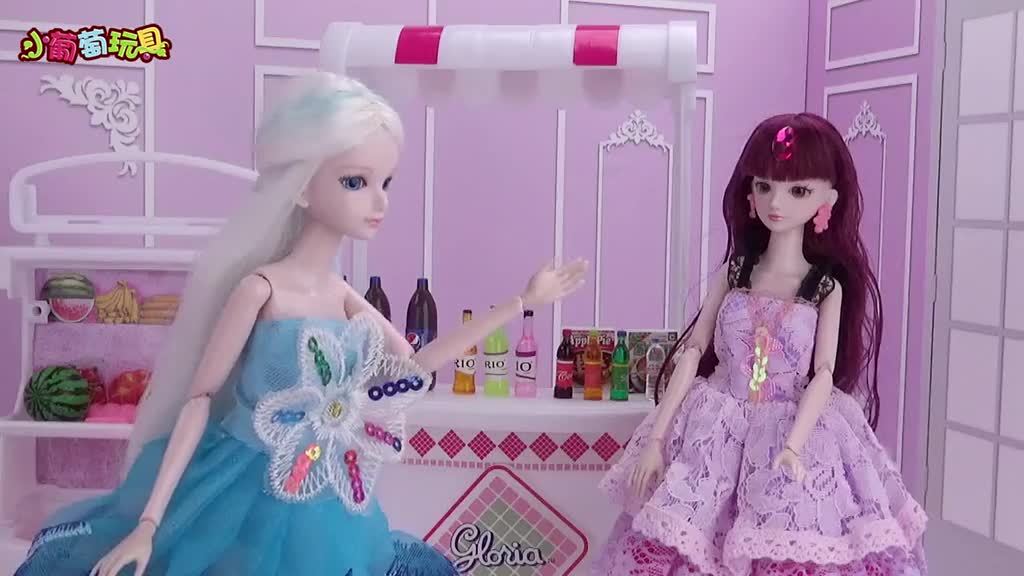 叶罗丽故事冰公主和水王子逛超市,水王子疯狂买买买