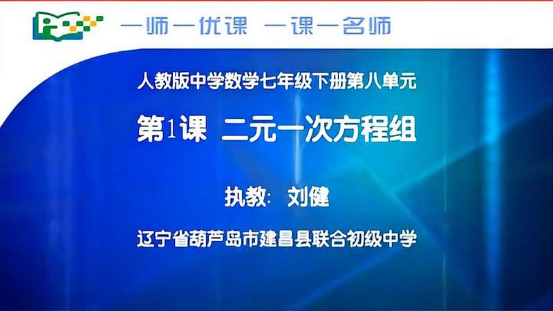 初一七年级二元一次方程组-优质课-有课件-省二等奖