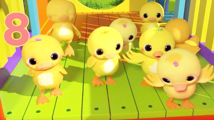 「亲亲摇篮」英文儿歌 10只小鸭 数字歌 儿童英语启蒙 英语早教