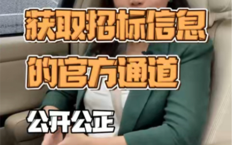 获取招标信息的官方通道
