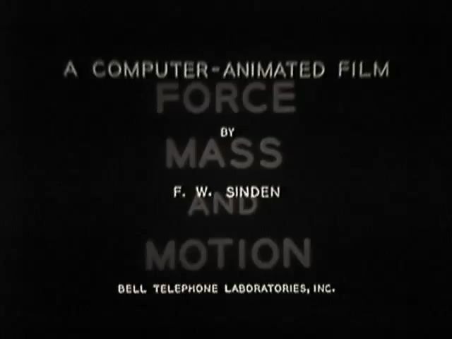 【ATT 技术频道】早期电脑动画演示力、质量与运动 1965