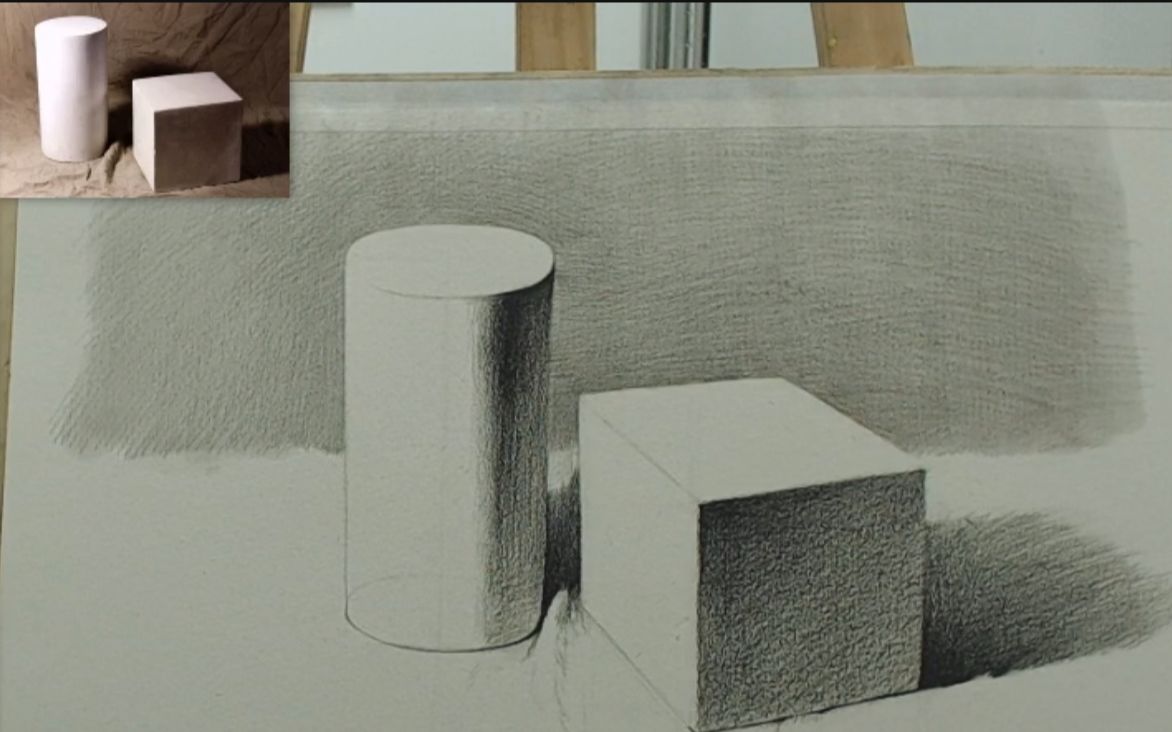 【素描教学】零基础素描教学,就来教你画画几何体