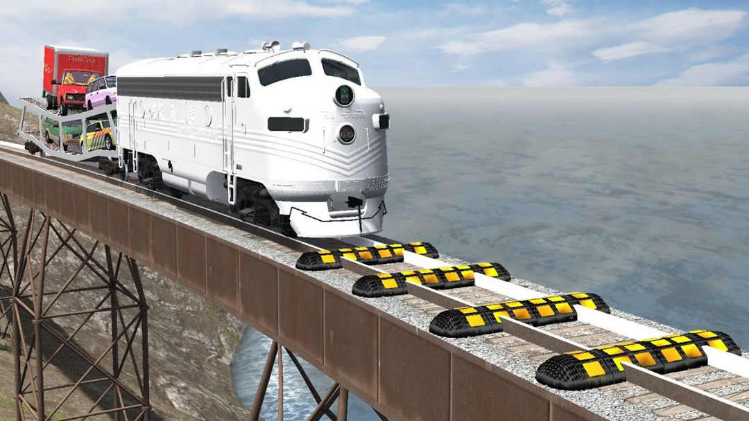 如果火车铁轨装了减速带会怎样?牛人用动画模拟,还好不是真的!