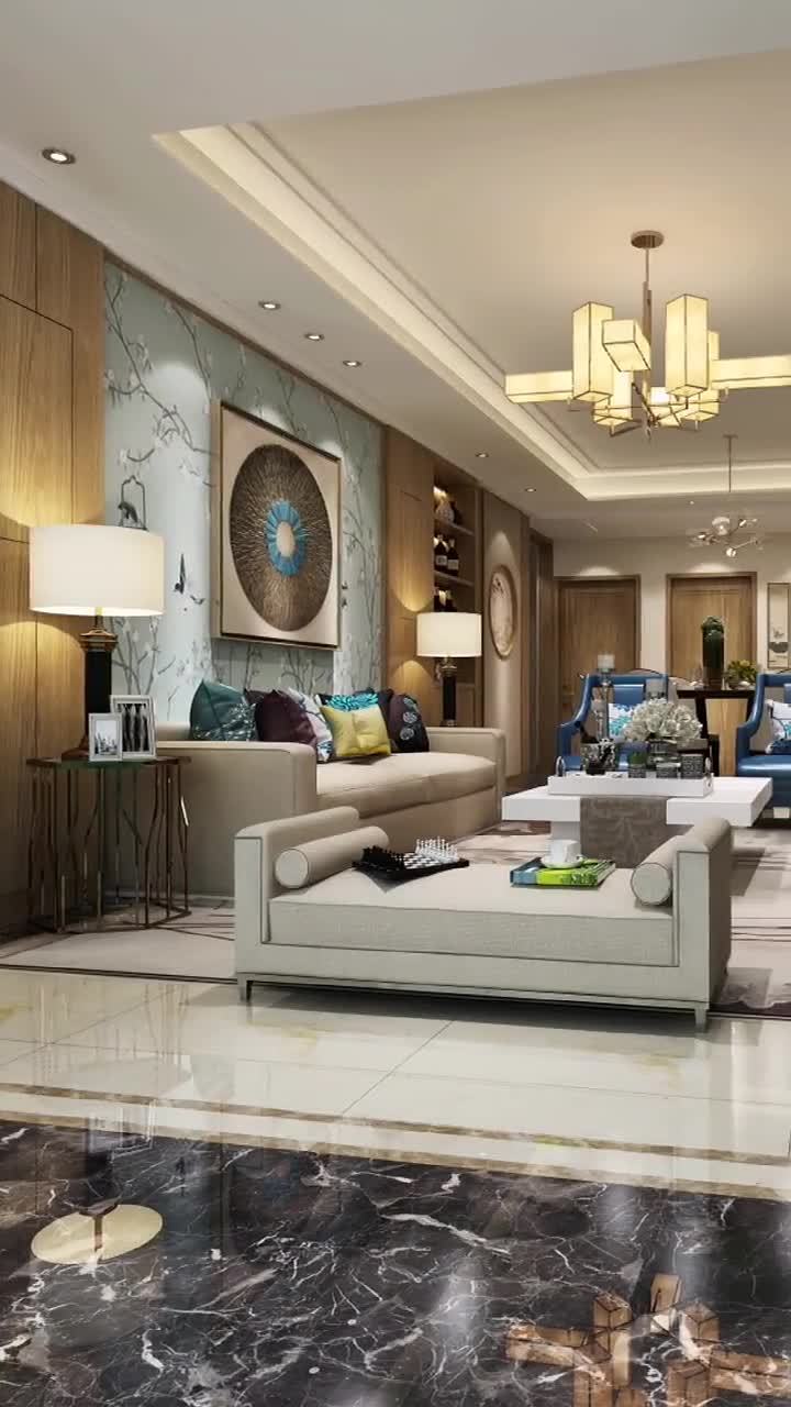 室内设计设计案例分享新中式喜欢这个感觉吗